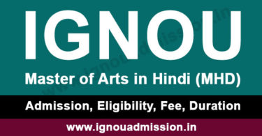 IGNOU MA Hindi (MHD) Courses and Syllabus | IGNOU MA Hindi Courses
