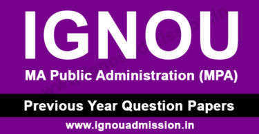 IGNOU MA Psychology Question Paper