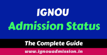 IGNOU Admission Status by Control Number | IGnouAdmission.In