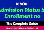 IGNOU Admission Status by Control Number | IGnouAdmission.In