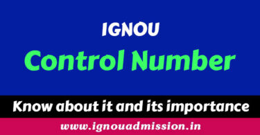 IGNOU Admission Status by Control Number | IGnouAdmission.In