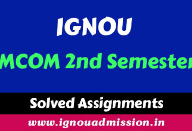 IGNOU Assignment 2023-24 & 2022-23